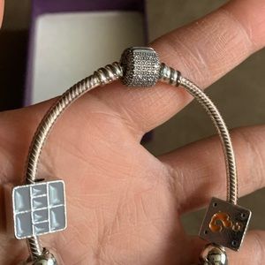 Pandora | Jewelry | Pandora Pave Clasp Bracelet W Super Mario Bros ...